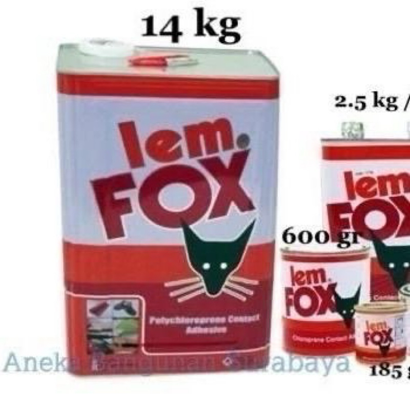 Jual Lem Fox Serbaguna 14kg Blek Pail - Lem Kuning Kaleng Besar ...