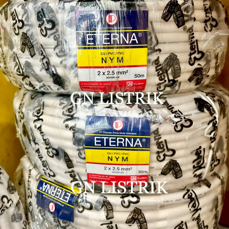 Jual Kabel Eterna 2x2,5 NYM 50 Meter SNI | Shopee Indonesia