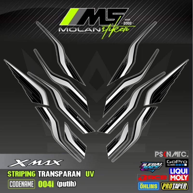 Jual Decal Sticker Striping Variasi Transparan Uv Xmax Old Yamaha Xmax ...