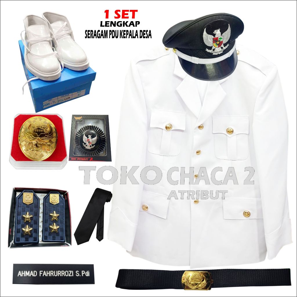 Jual SERAGAM PDU KEPALA DESA 1 SET FULL ATRIBUT / BAJU KEPALA DESA ...