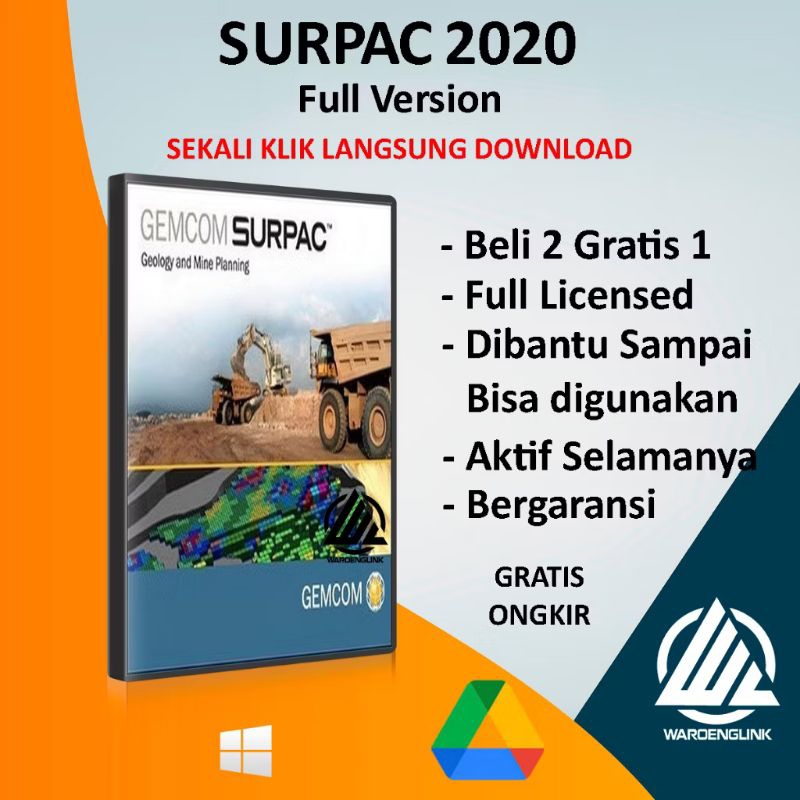 Jual Surpac 2020 full version | Video tutorial install | Permanen | Shopee Indonesia