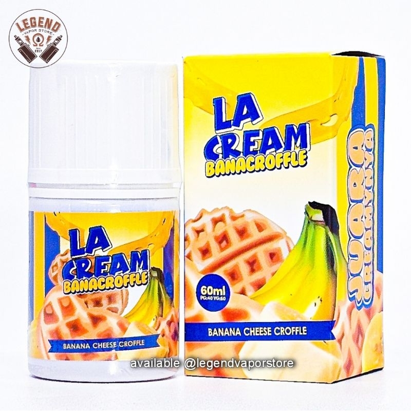 Jual FREEBASE - LIQUID LA CREAM Banana Cheese Croffle 60ML 3MG 6MG ...