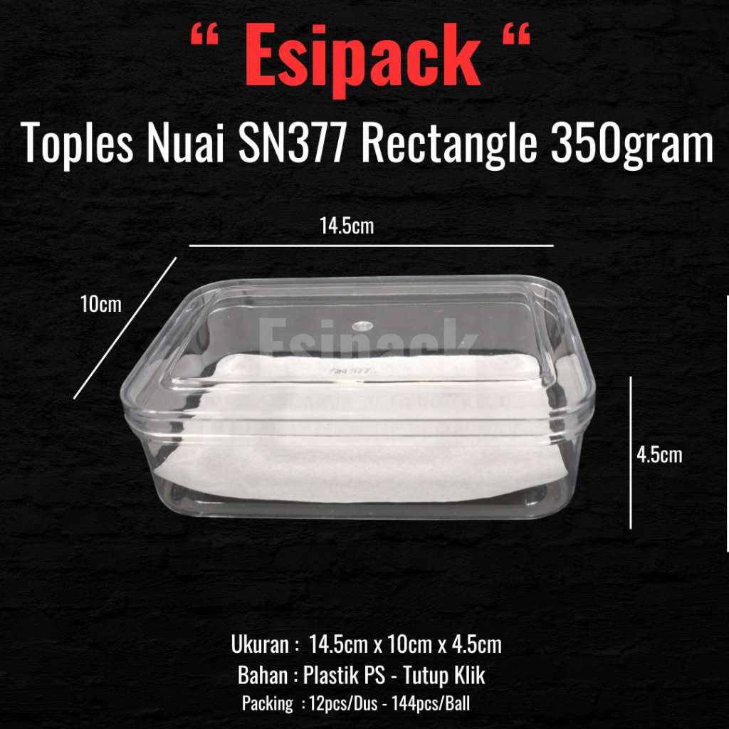 Jual Toples Kue Nuai SN-377 Segi Panjang Tempat Roti Baking 350gram ...