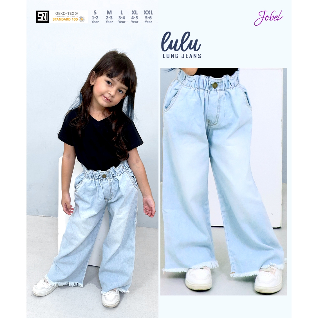 Jual KAZEL Jobel Lulu Long Jeans Anak Perempuan 1-5Thn (1Pcs)-FREE longpants basic random ...