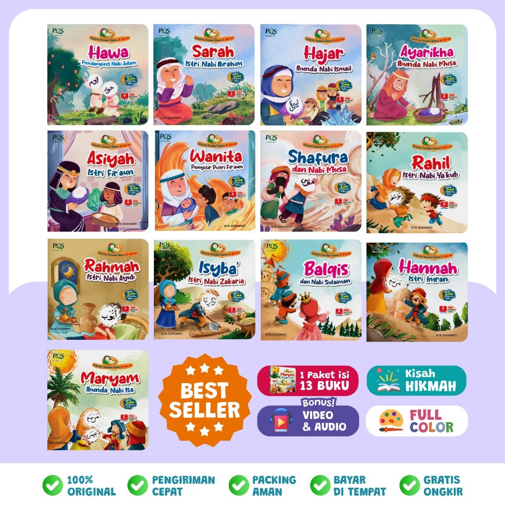 Jual Pustaka Quran Sunnah - Kisah WANITA TELADAN DALAM AL-QUR'AN buku cerita anak bergambar ...