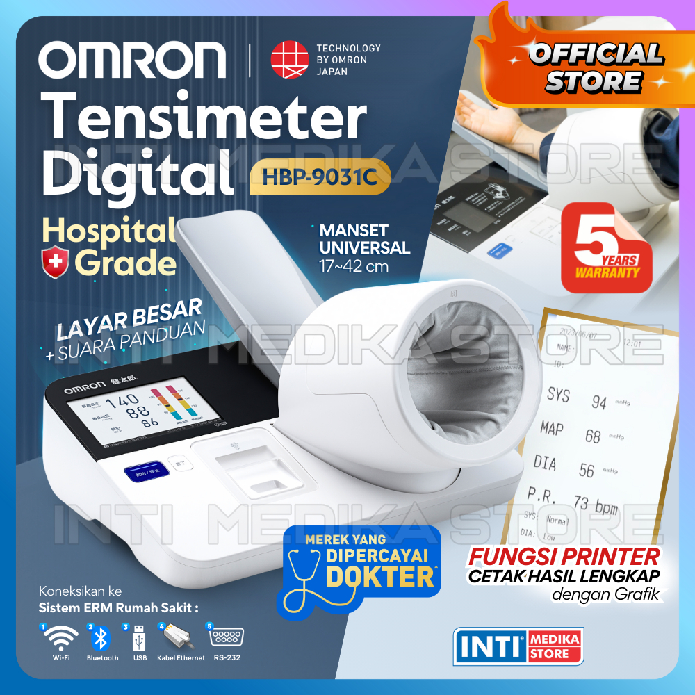 Jual OMRON - Tensimeter Digital Profesional HBP-9031C dengan SUARA ...