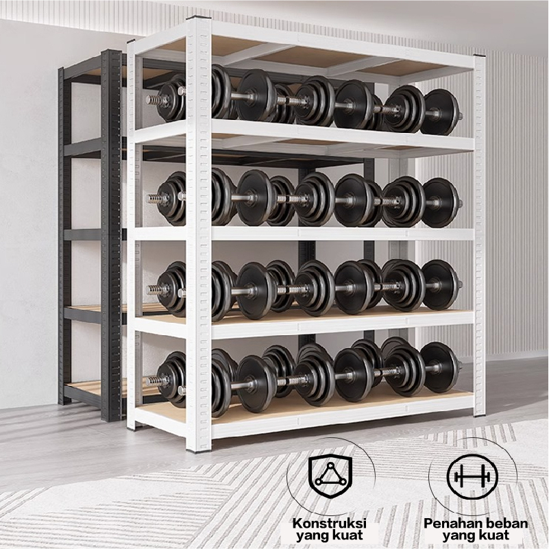 Jual Rak besi siku 6 susun Rak Beban maksimum 500kg Besi Susun Rak ...