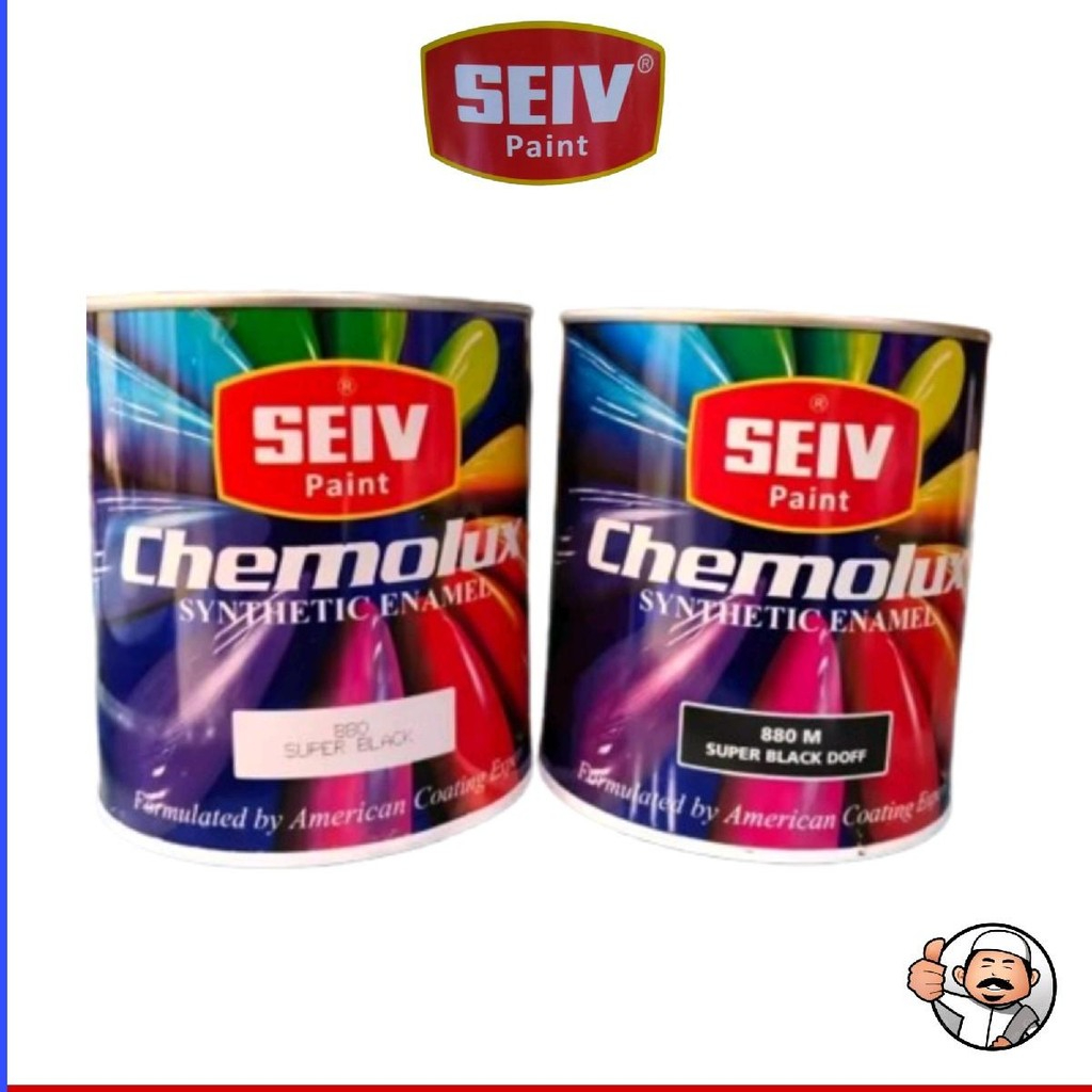 Jual Cat Kayu dan Besi Seiv Isi 1kg Warna Hitam Doff dan Putih Dop ...
