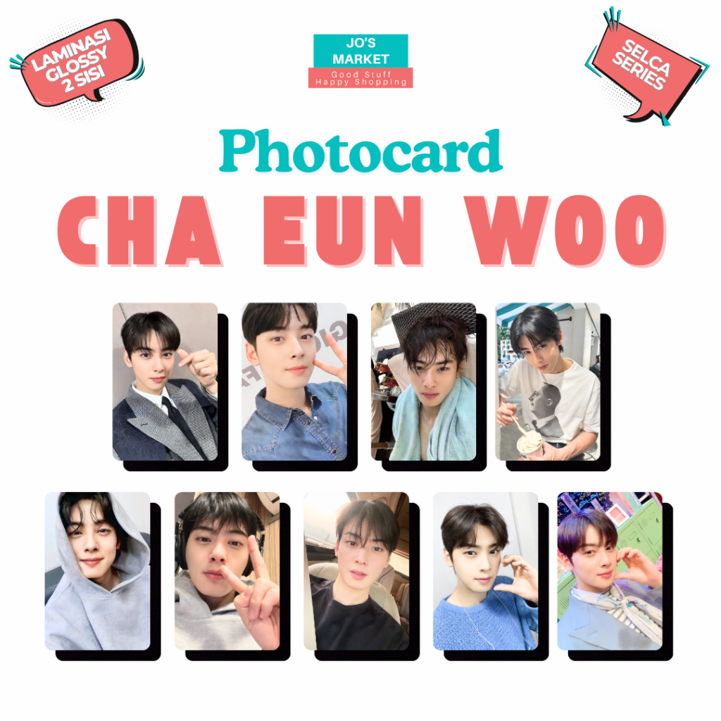 Jual Jo's Market Photocard Cha Eun Woo Selca Series Selfie Self Camera Unofficial Astro Aroha ...