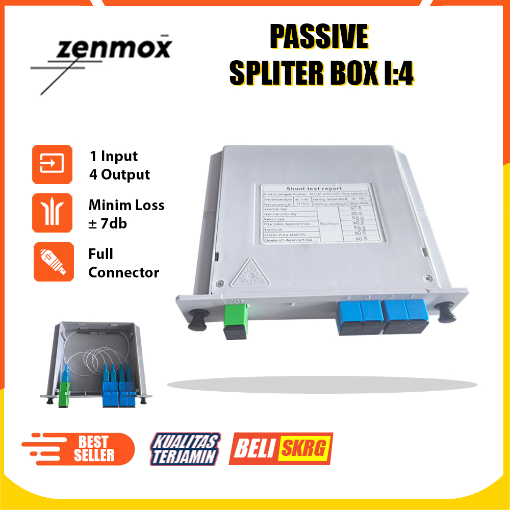 Jual PASSIVE SPLITER BOX I:4 SC UPC FO FTTH | PASIP ODP ODC | Shopee ...