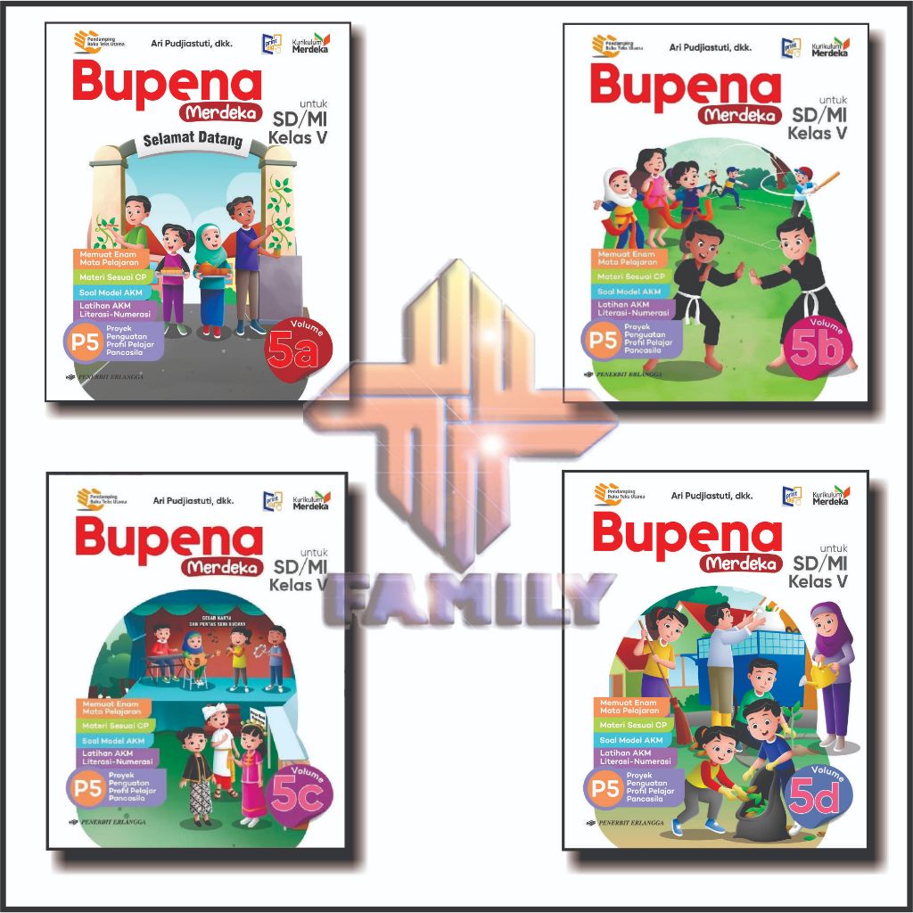 Jual Buku Bupena Merdeka Volume 5A 5B 5C 5D Kelas 5 SD/MI Erlangga Kurikulum Merdeka Original ...