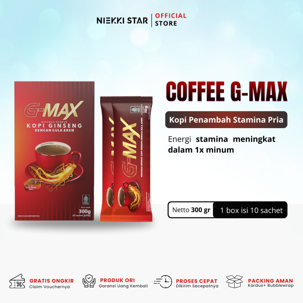 Jual PRIVASI AMAN !!! KOPI G-MAX ORIGINAL BPOM 1 BOX ISI 10 SACHET HALAL & AMAN | Shopee Indonesia