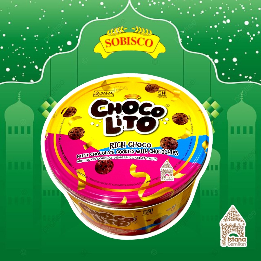 Jual CHOCOLITO Chocochips Cookies 150 Gram Kaleng Hampers Kue Lebaran ...