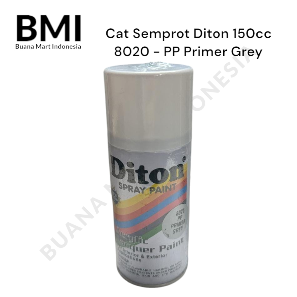 Jual Pilox DITON 150cc | 8020 PP Primer Grey 150ml | Pilok Cat Semprot ...
