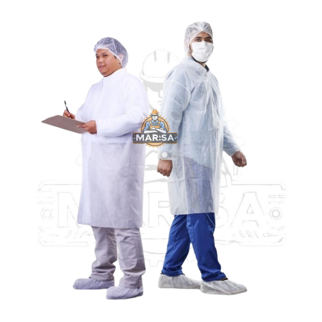 Jual APD Jas Lab Hazmat Coat velcro Disposable Spunbond ANTISTATIC JITO ...
