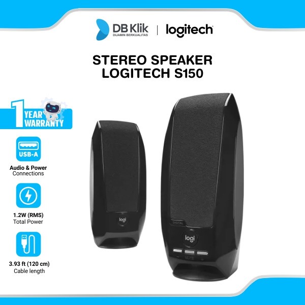 Jual Speaker Logitech S150 Stereo Usb A for Audio and Power | Shopee ...