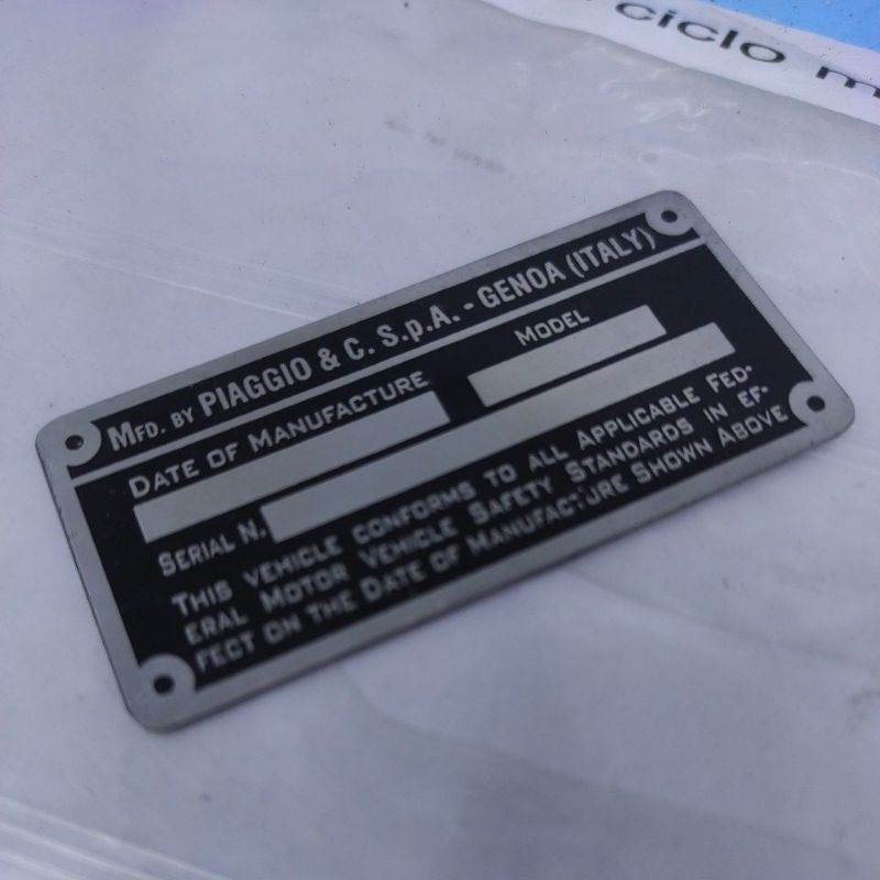 Jual Vespa Sasis Number Frame Number Piaggio Vbb VBa Super Sprint Ulma ...