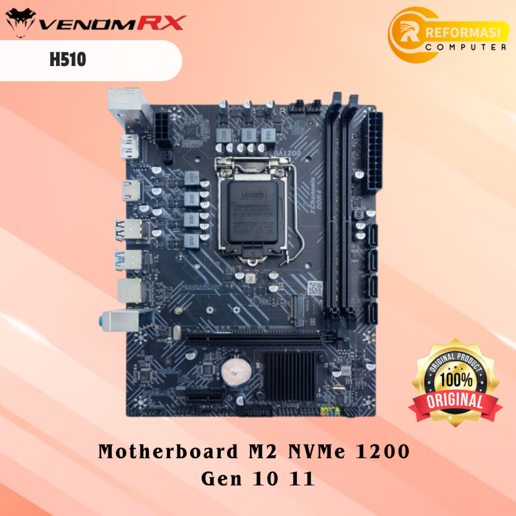 Jual VENOMRX Mainboard Venom RX H510 M2 NVMe 1200 Gen 10 11 VenomRX ...