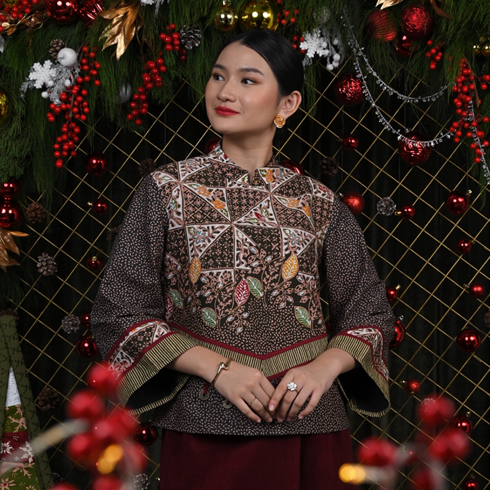 Jual NONA RARA - Nauri Wonogiren T3911, Baju kerja blouse batik wanita ...