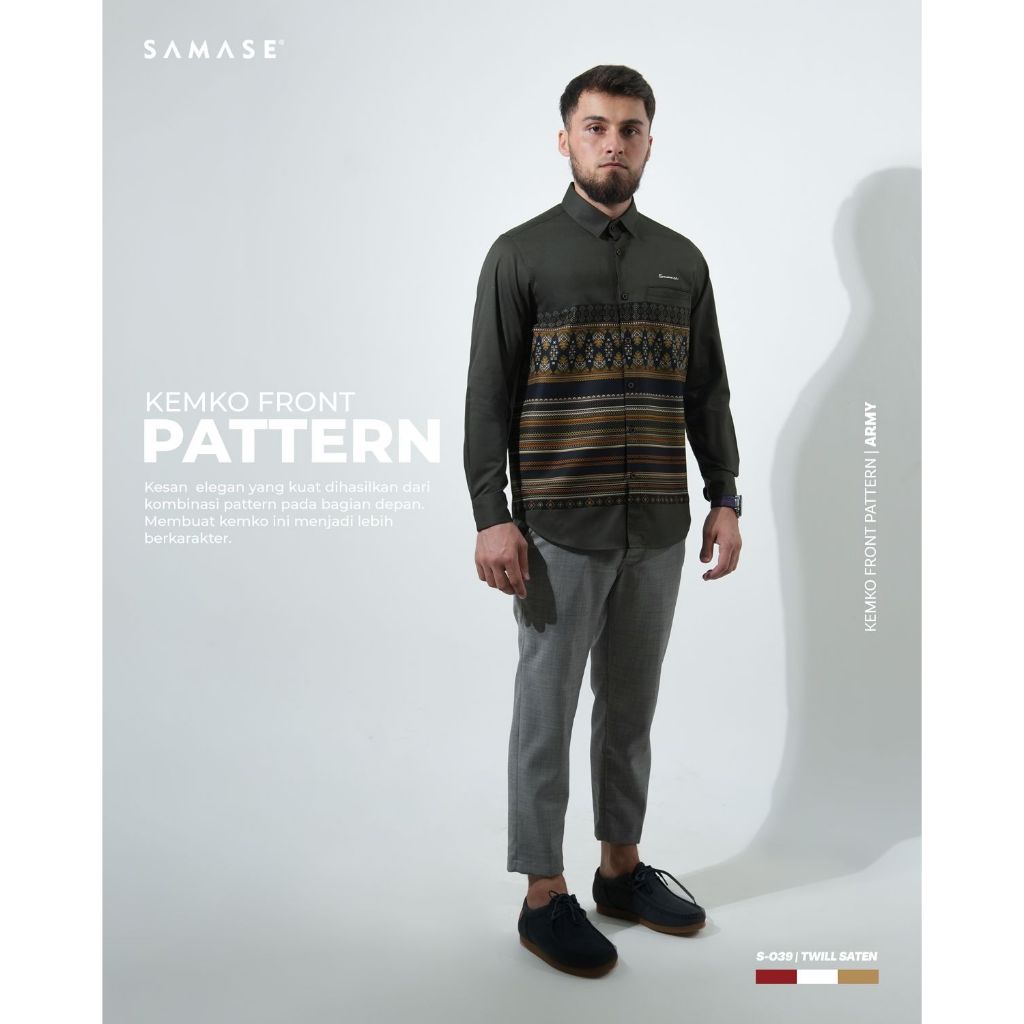 Jual SAMASE Kemko Fornt Pattern S039 Kemeja Koko Atasan Pria Dewasa ...