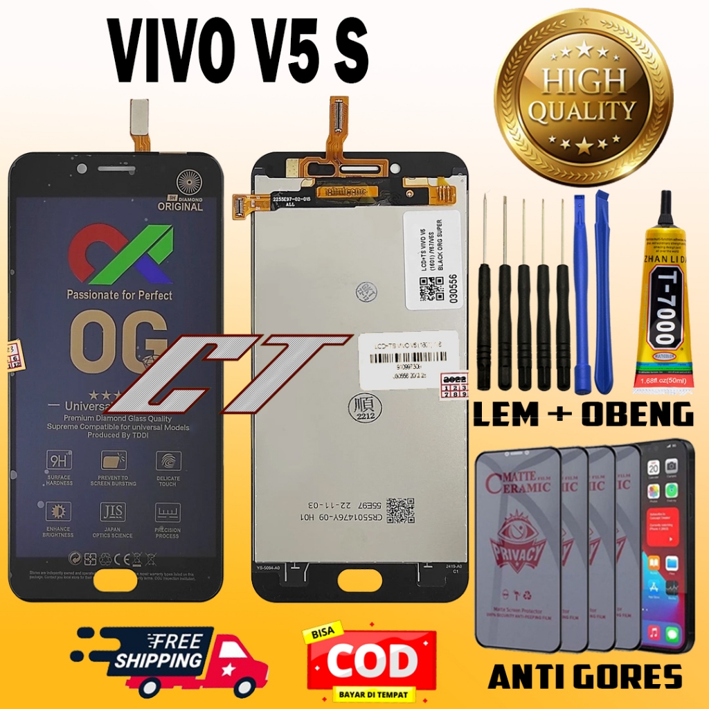 Jual LCD TOUCHSCREEN VIVO V5S LAYAR SENTUH ORIGINAL ORI ALL MEREK ...