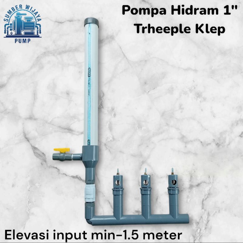 Jual POMPA HIDRAM MINI 1 INCH TRIPLE POWER | Shopee Indonesia