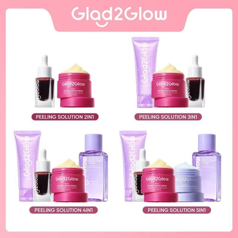 Jual G2G Paket Peeling Retinol 2in1 3in1 4in1 5in1 | Glad2Glow Peeling ...