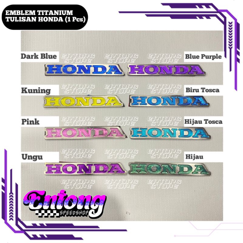 Jual Emblem Tulisan Honda Titanium Warna | Shopee Indonesia
