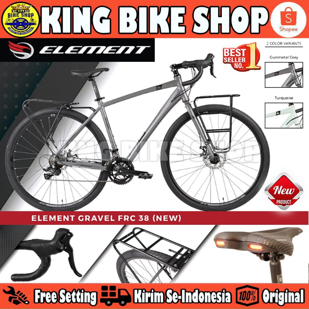 Jual Sepeda Gravel ELEMENT FRC 38 NEW Alloy 2x8 Speed | Shopee Indonesia