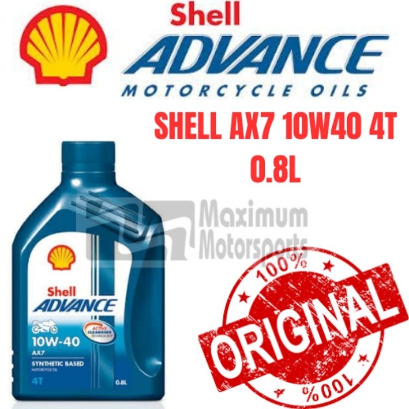 Jual OLI SHELL ADVANCE AX7 - 4T - 0.8L - 10W-40 - ACTIVE CLEANSING ...