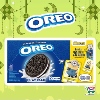 Jual OREO PLAYPACK / Play Pack Box Biskuit + Berhadiah Kartu Minion ...