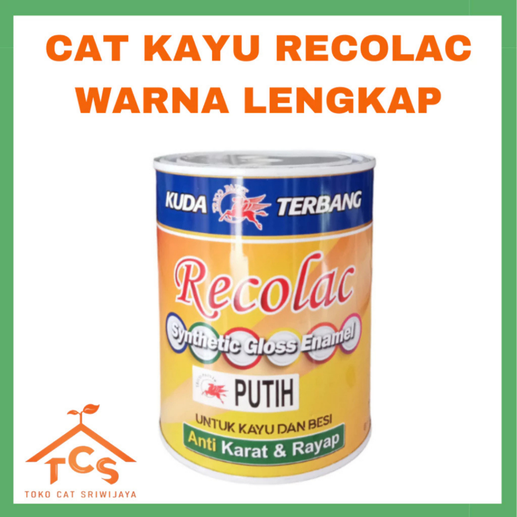Jual CAT KAYU DAN BESI RECOLAC KUDA TERBANG 1 KG | Shopee Indonesia