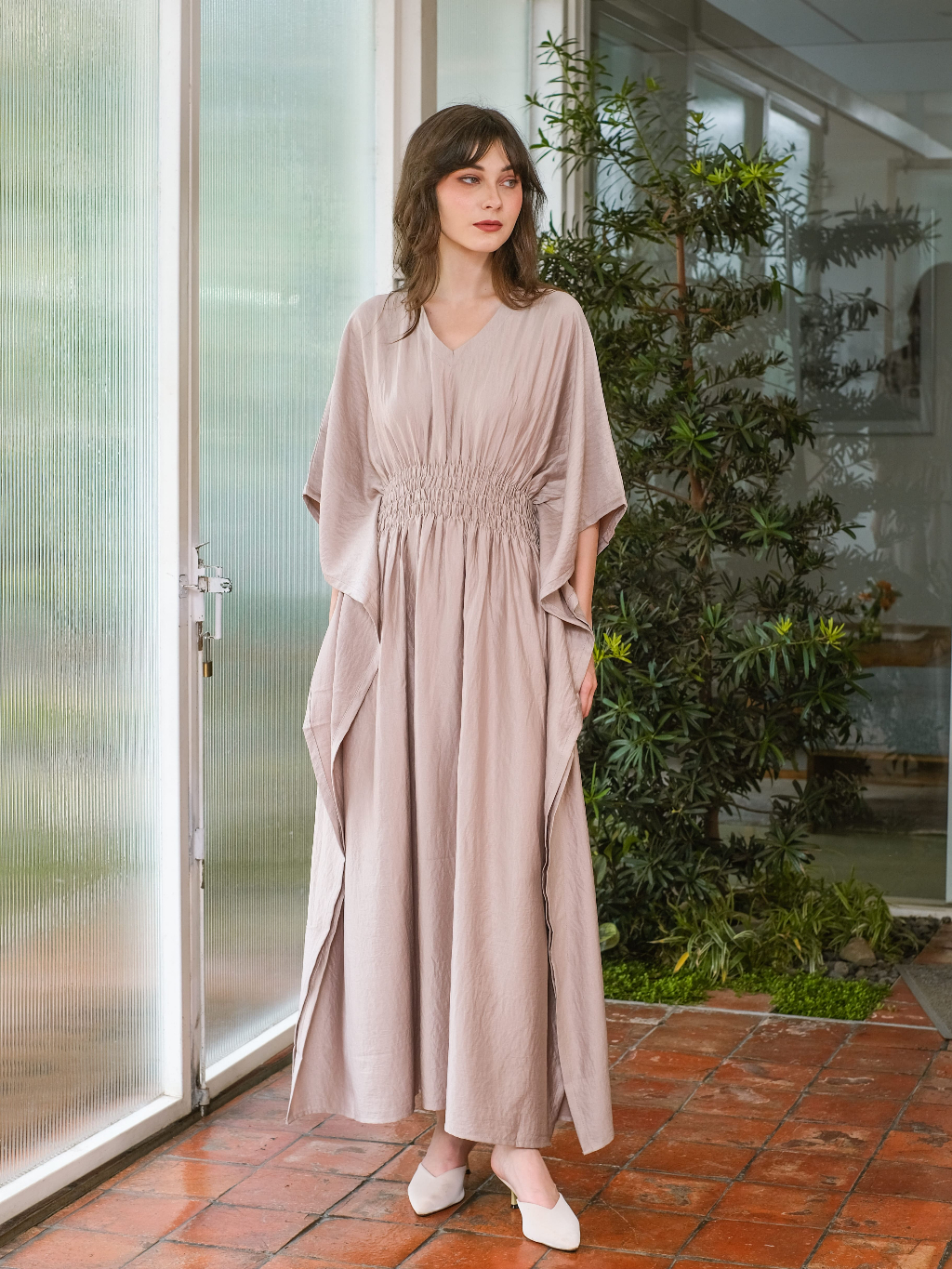 Jual Asiro Humaira Cotton Flowy Dress Gaun Gamis Panjang Lembut Katun ...