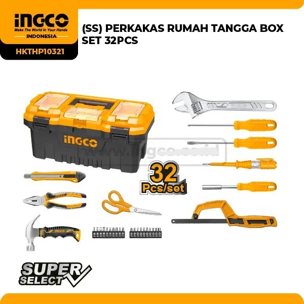 Jual Toolkit Set 32pcs Set Perkakas INGCO HKTHP10321 Kotak Tool Box Kit ...