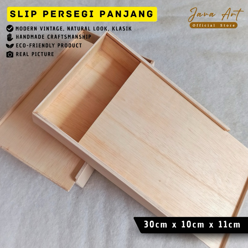 Jual KOTAK KAYU PENYIMPANAN SOUVERNIR GIFT BOX UKURAN 30cm x 10cm x ...