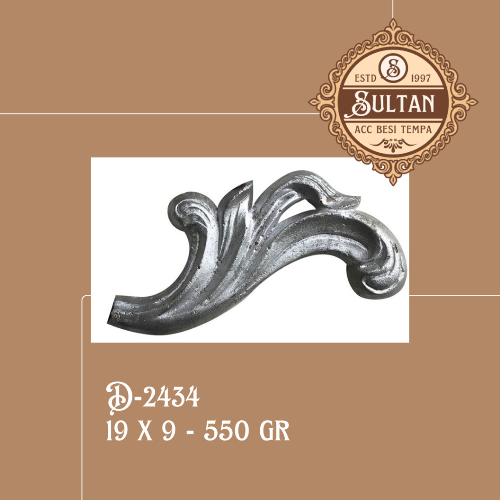 Jual Sultan Besi Tempa / D-2434 / Ornamen Daun Besi Tempa / Ornamen ...
