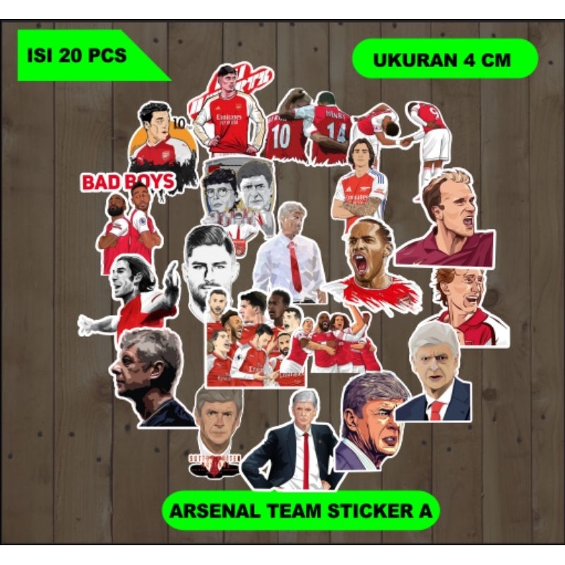 Jual STICKER TEAM ARSENAL ISI 20PCS | Shopee Indonesia