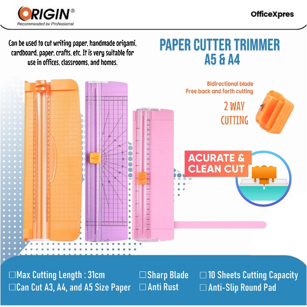 Jual Paper Cutter Trimmer A4 2 Way Cutting / Pemotong Kertas Portable ...