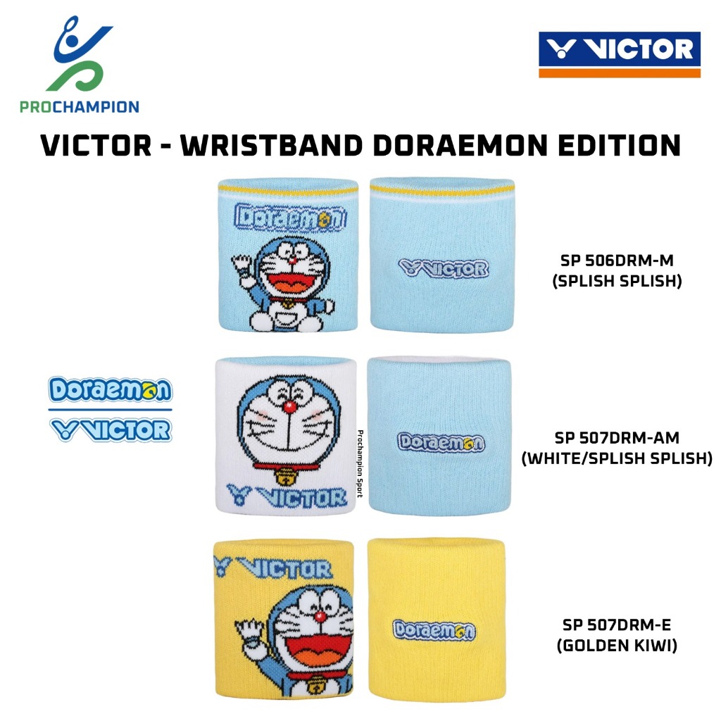 Jual Special Edition Wristband Victor Doraemon SP 506 DRM /SP506DRM | Shopee Indonesia