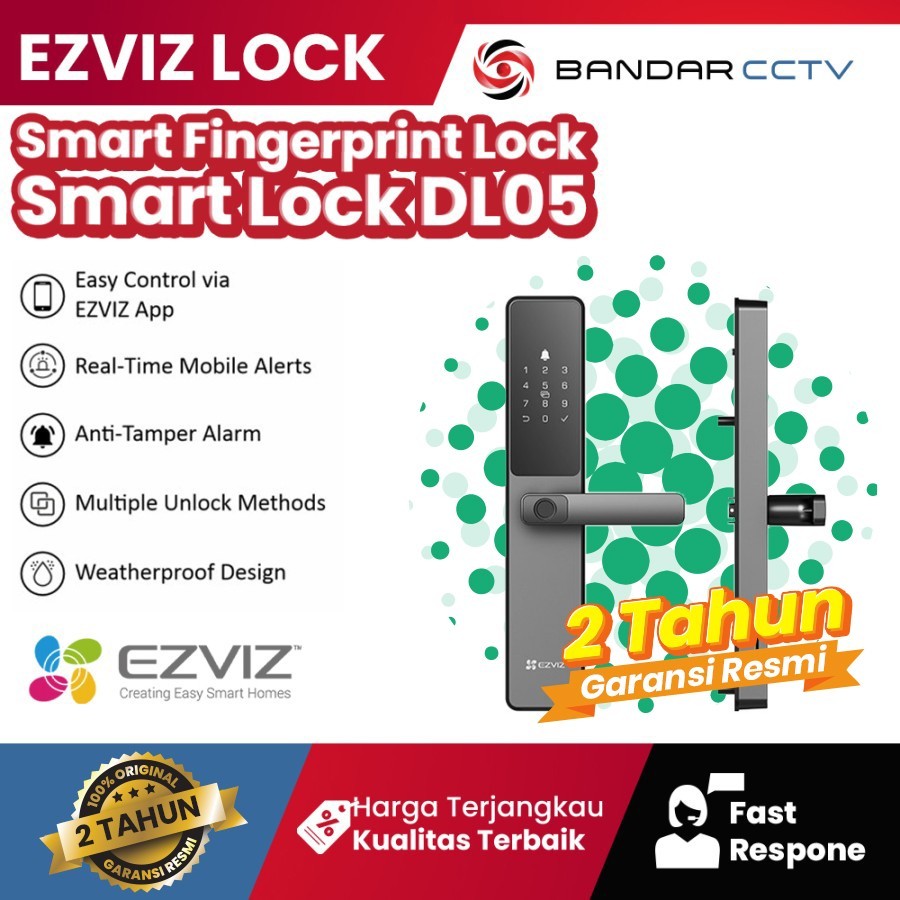 Jual Ezviz DL05 Smart Lock - Kunci Pintu Handle Cerdas dengan Sensor Sidik Jari | Shopee Indonesia