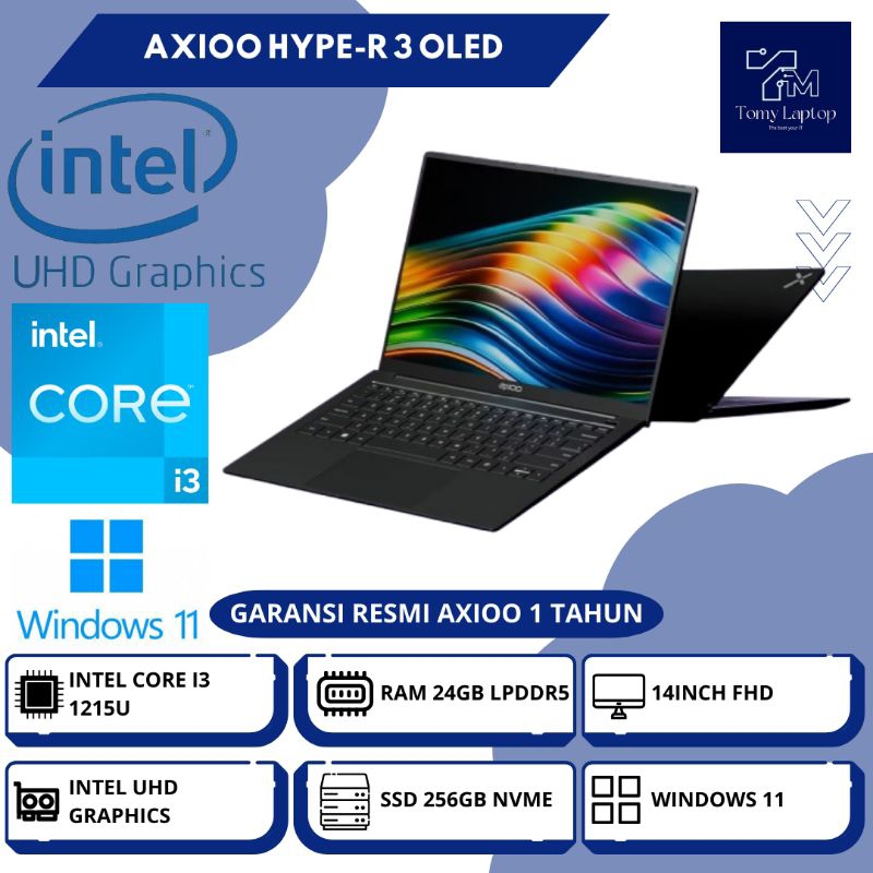 Jual LAPTOP BARU AXIOO HYPE-R 3 OLED INTEL CORE I3-1215U INTEL UHD RAM ...