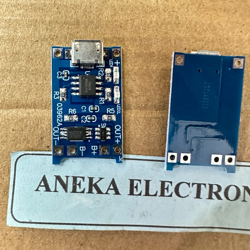 Jual MODUL CHARGER 5V 1A Micro USB to Lithium Battery Charging Module ...