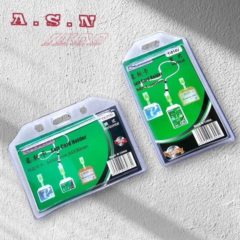 Jual Tempat Kartu Id Card Transparan 2 Sisi Bahan PVC Lentur | Shopee ...