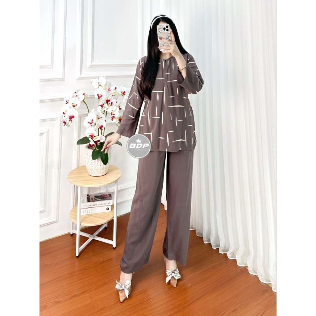 Jual Dianputri - One set Wanita Rayon Busui Resleting Depan | Setelan Wanita Kekinian | Stelan ...