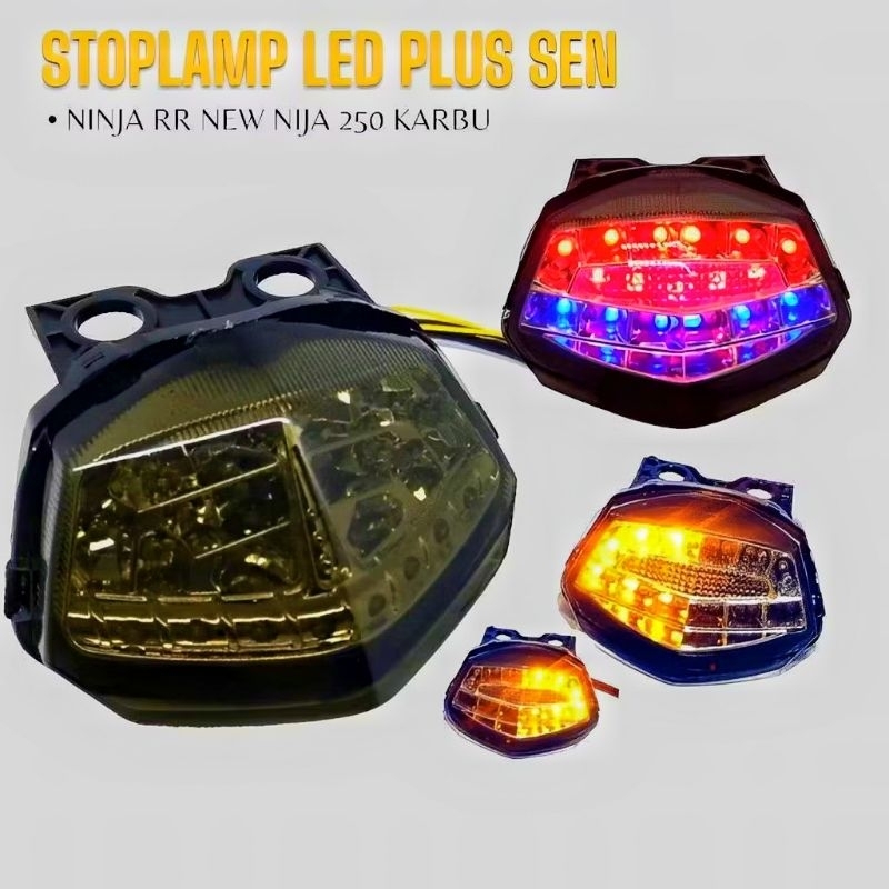 Jual lampu stop led ninja 150RR ninja 250 karbu LAMPU STOP LED PLUS SEN ...