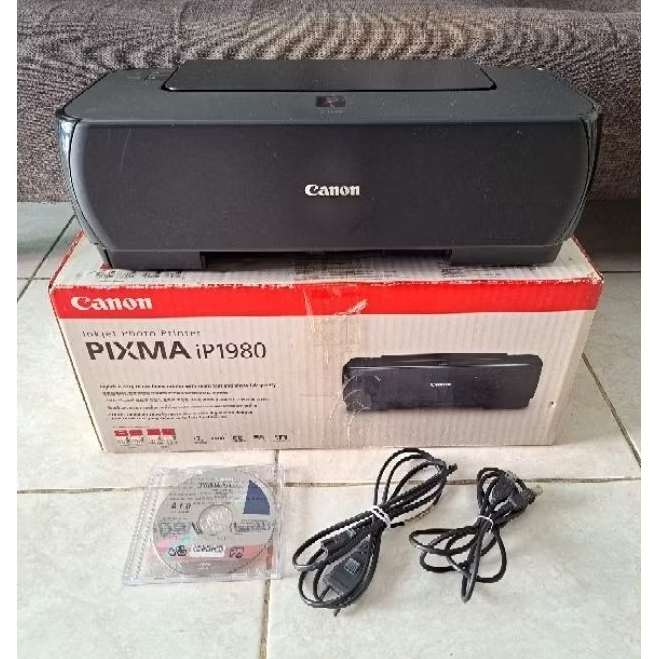 Jual Printer Canon Inkjet Pixma ip1980 full set bekas mulus normal ...