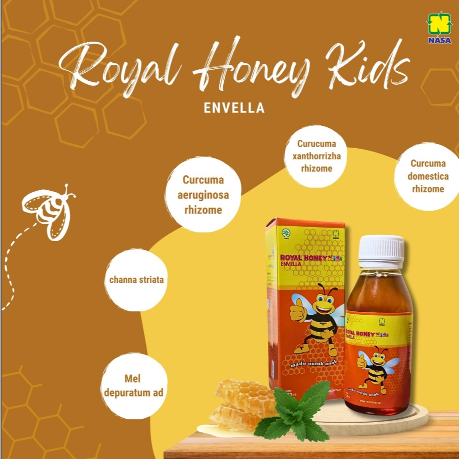 Jual ROYAL HONEY KIDS ENVELLA 130ML MADU UNTUK ANAK PENAMBAH NAFSU ...