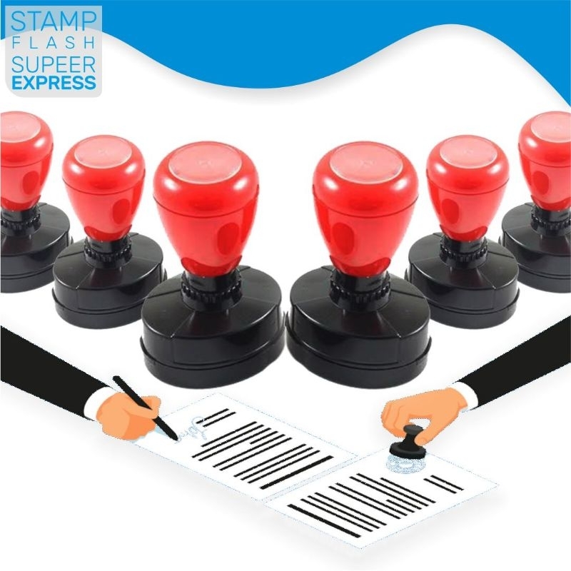 Jual Stempel Flash/Otomatis Model Bulat Ukuran Standart dokumen dan Custom Murah Ekspres Alat ...