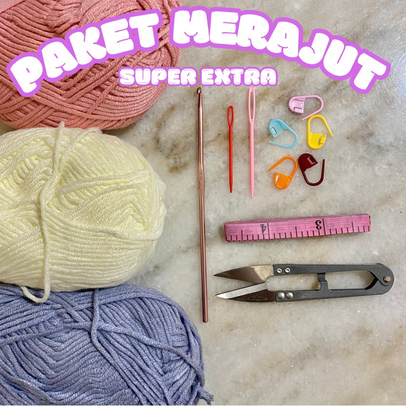 Jual [EXTRA KOMPLIT] Paket Merajut Pemula BACA DESKRIPSI | Shopee Indonesia