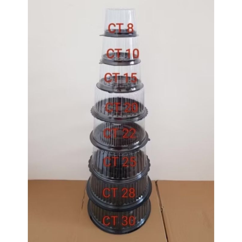 Jual isi50pc MIKA CT8 box plastik tempat kue cake bolu tart ulang tahun ...